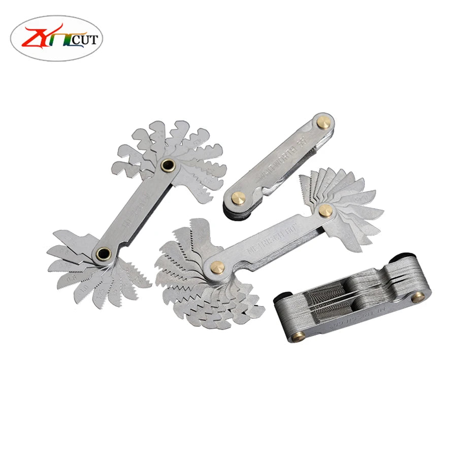 55 60 Degree Metric Screw Thread Pitch Gauge Blade Gage Pitch Folding ...